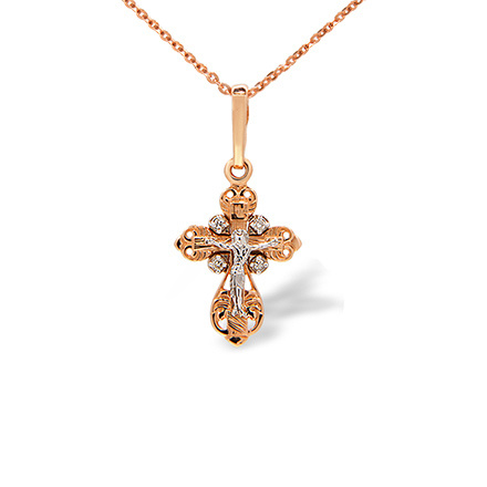 Orthodox Cross Pendants | Diamond orthodox cross pendant | Golden Flamingo