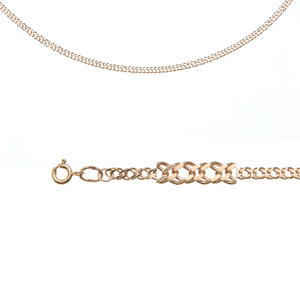 Rose gold chains & 925 silver chains | Rose gold chain Double Rombo ...