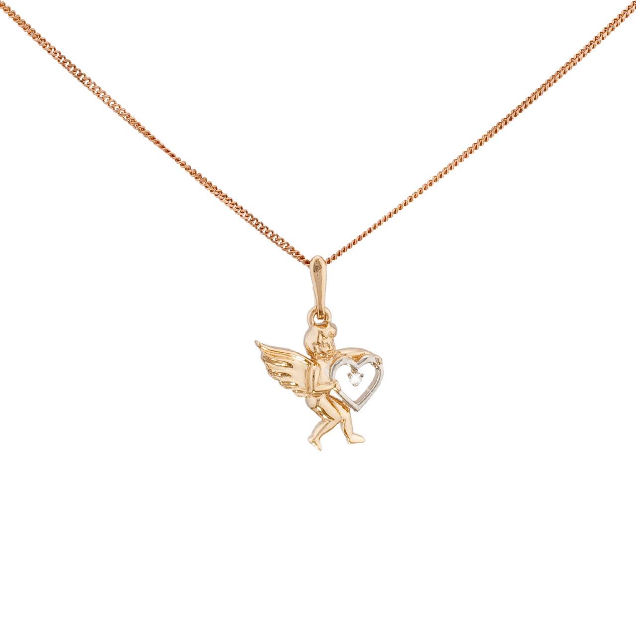 Cupid diamond pendant | Golden Flamingo