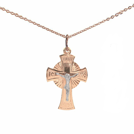 Eternal Life body cross in 2-tone gold | Golden Flamingo