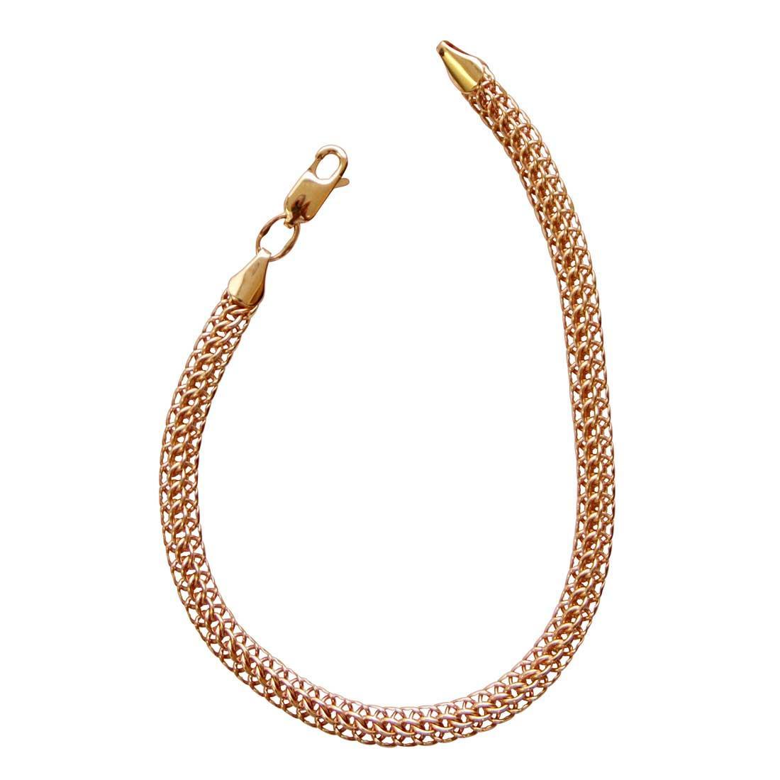Python link gold bracelet | Golden Flamingo