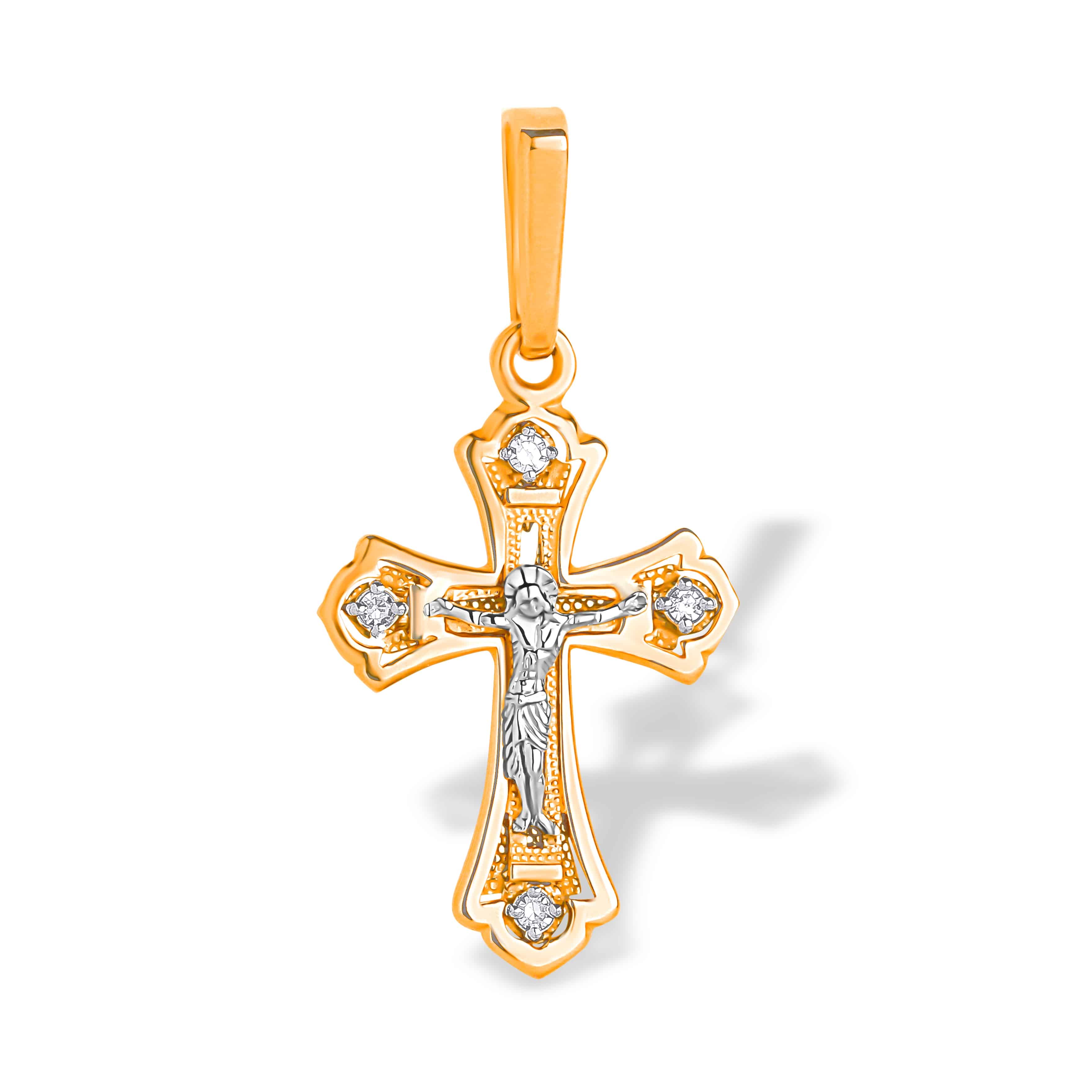 Diamond woman cross | Golden Flamingo