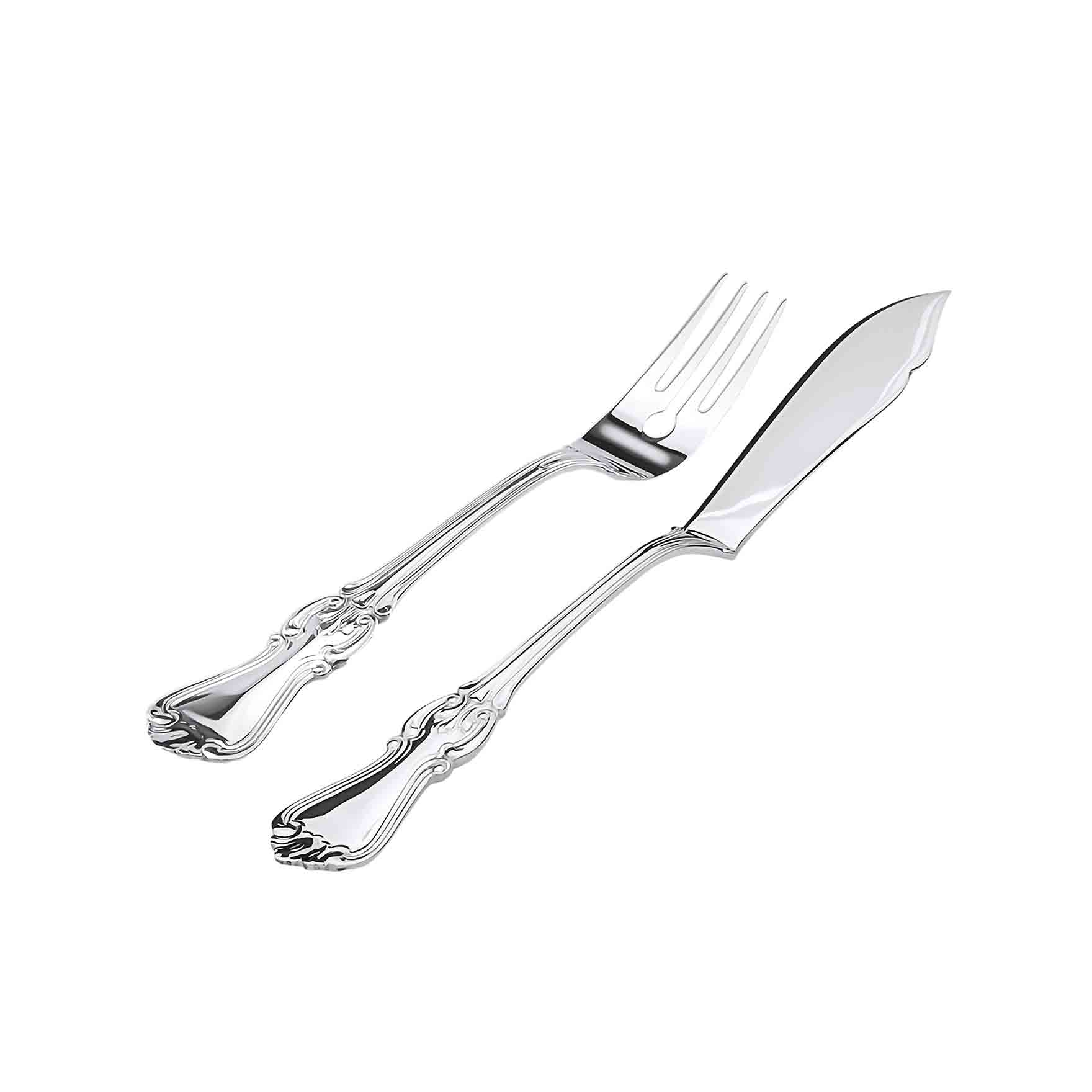 French silver fish flatware set of 2 | Golden Flamingo
