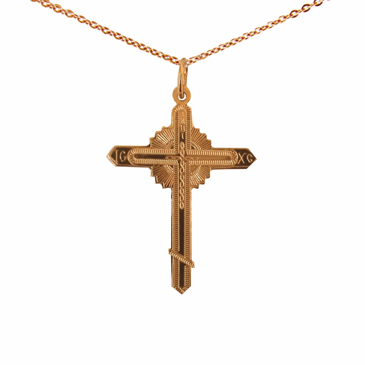 Cross Eternal life in 585 rose gold | Golden Flamingo