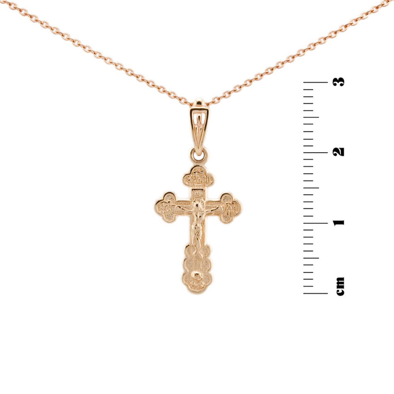 Orthodox Cross Pendants | Ukrainian gold trefoil cross | Golden Flamingo