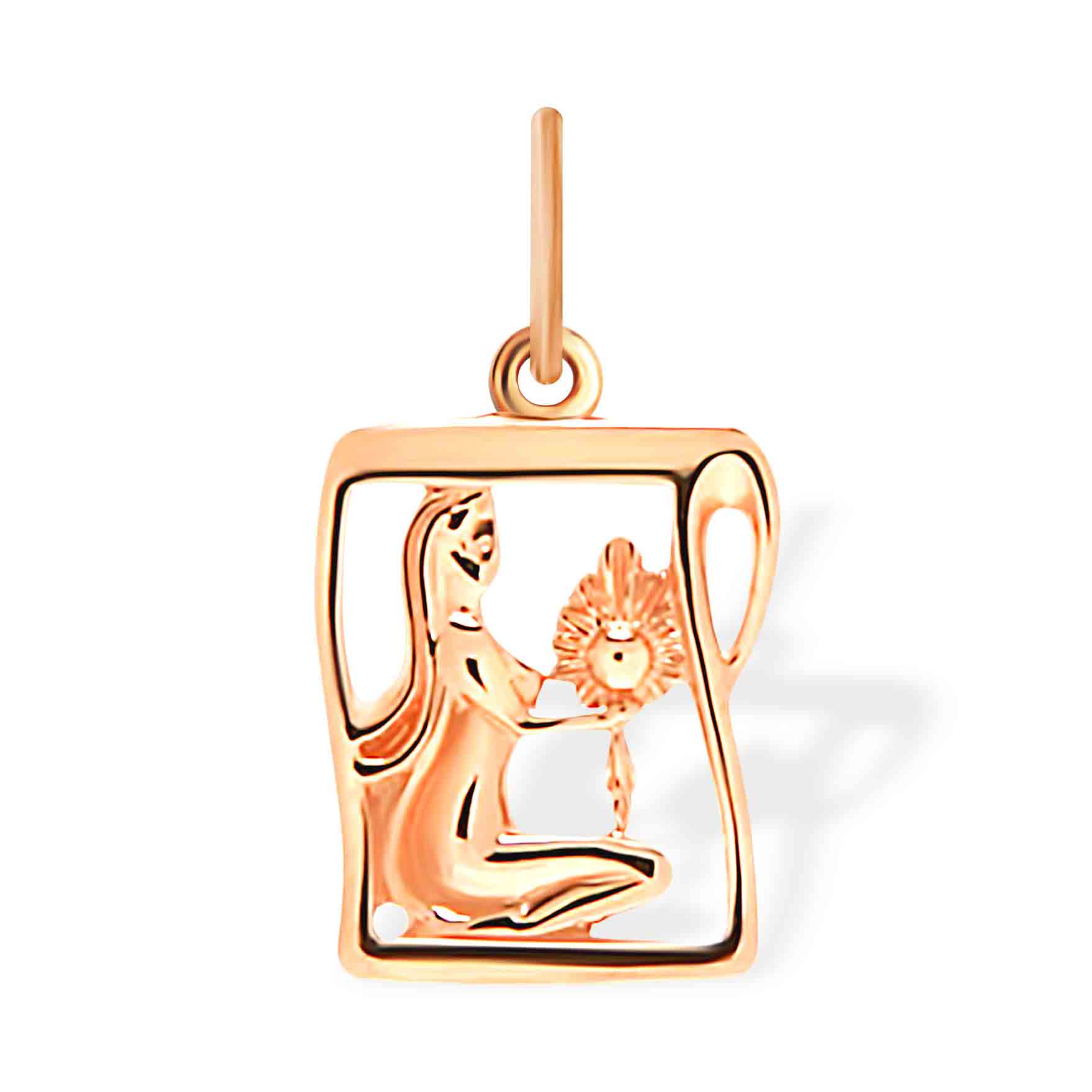 Virgo rose gold pendant | Golden Flamingo